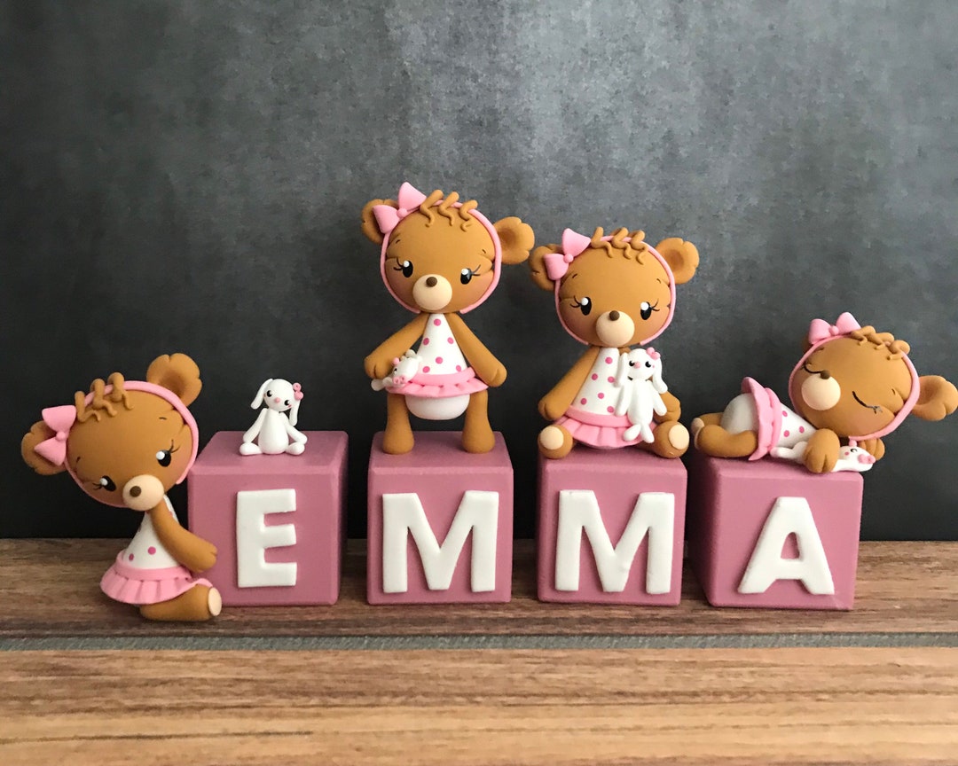 Teddy Bear Name Blocks, Personalized Name Blocks, Nursery Letter Blocks ...