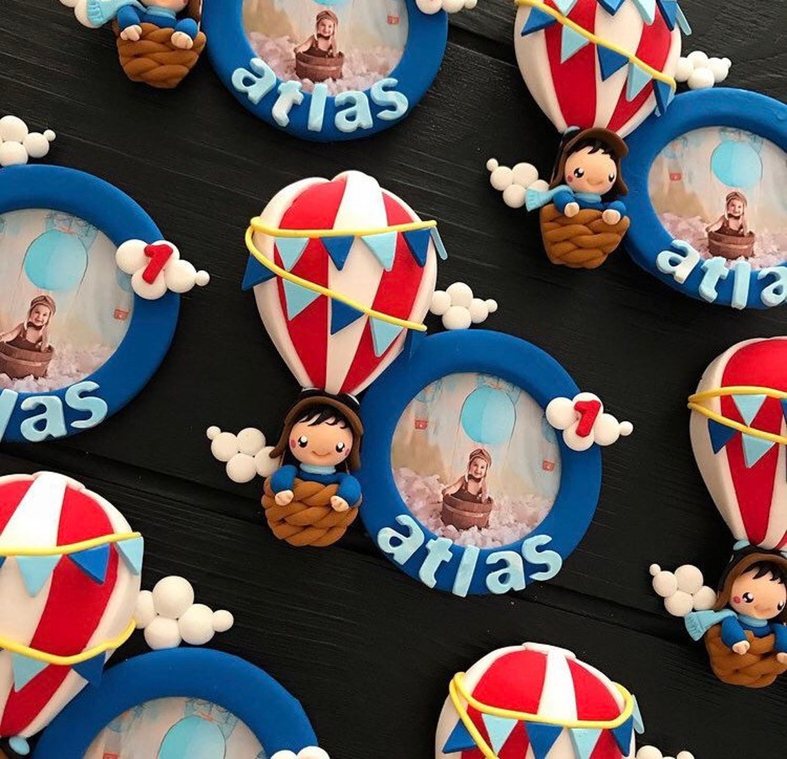 Hot Air Balloon Magnet 1st Birthday Favors Personalized Baby | Etsy