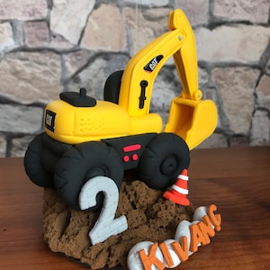 Excavator Cake Topper, Excavator Cake Decoration 3D, Cake Topper for ...