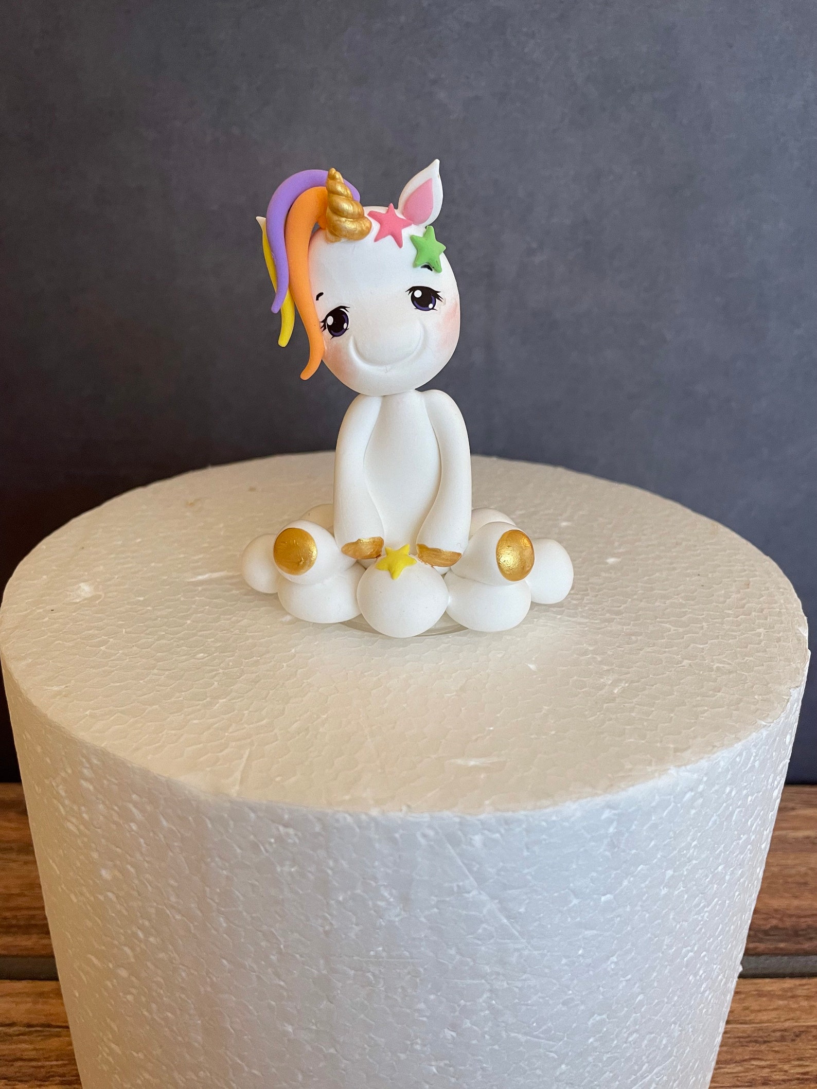 Unicorn Cake Topper Rainbow Unicorn Cake Topper Cute - Etsy