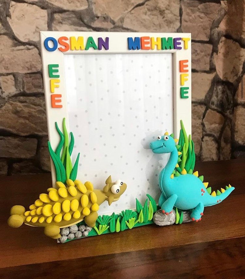 Photo Frame With Dinosaur Personalized Photo Frame Dinosaur - Etsy