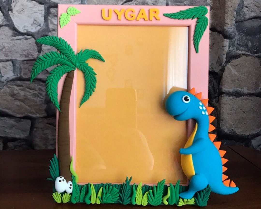 Dinosaur Photo Frame, Personalized Frame, Customize Dinosaur Frame ...