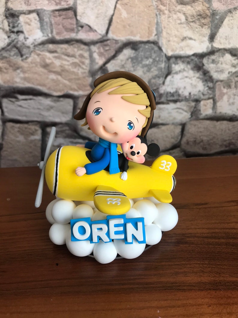 Pilot Baby Cake Topper Air Plane Cake Topper Personalized - Etsy