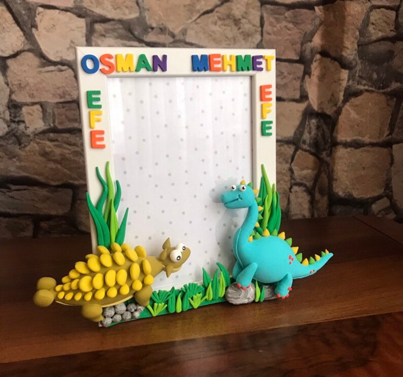 Photo Frame With Dinosaur Personalized Photo Frame Dinosaur - Etsy
