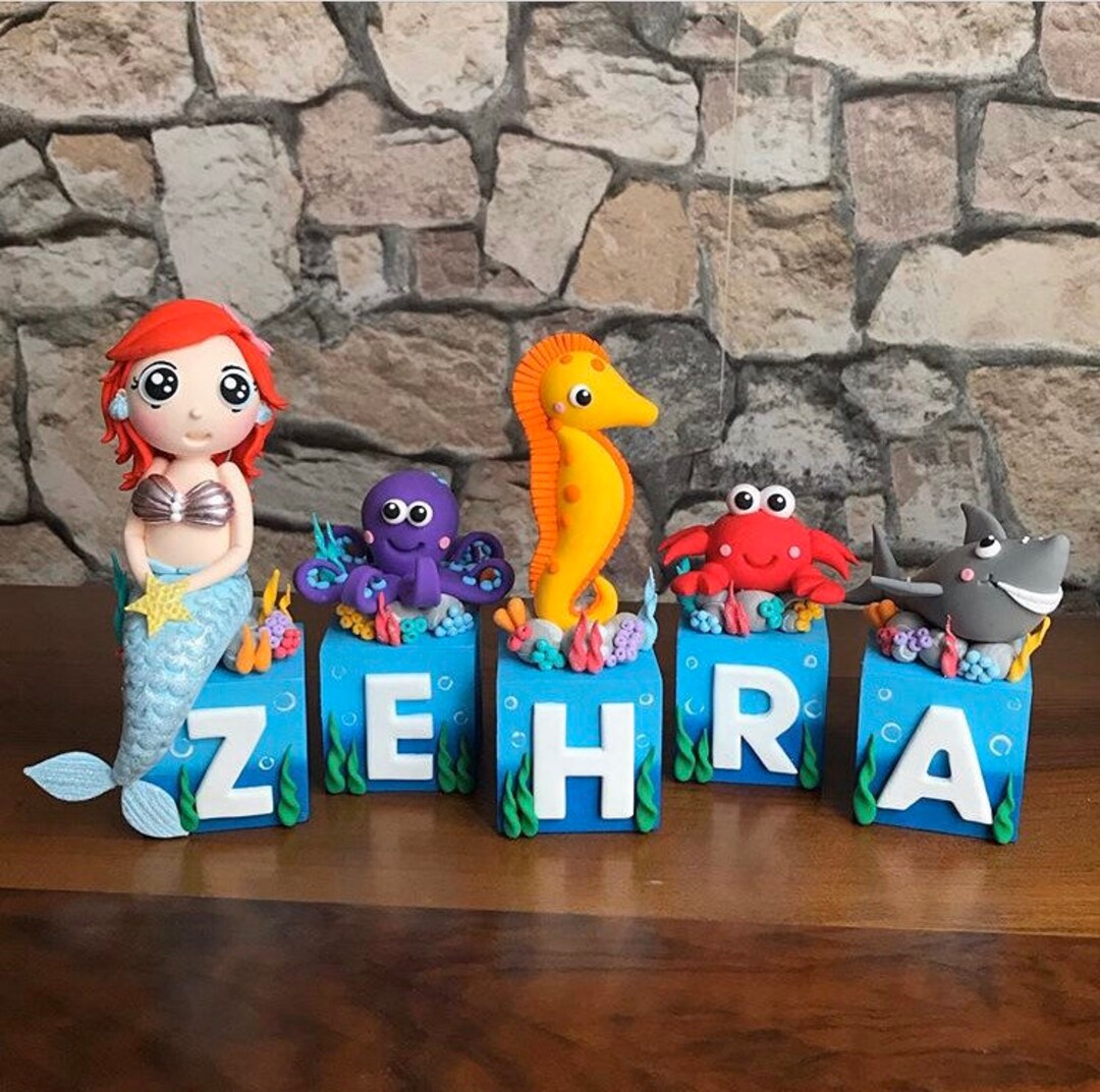Mermaid Name Blocks, Mermaid Room Decor, Mermaid Birthday Party ...