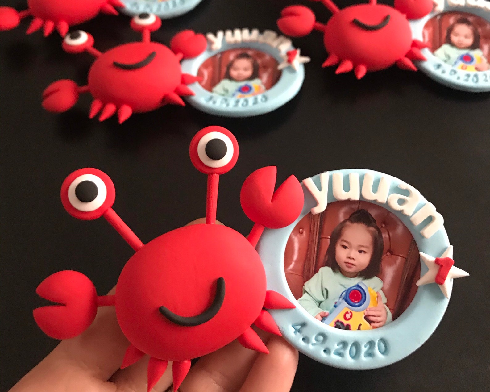 Crab Theme Birthday Party Crab Magnet Crab Frame Crab Gift | Etsy