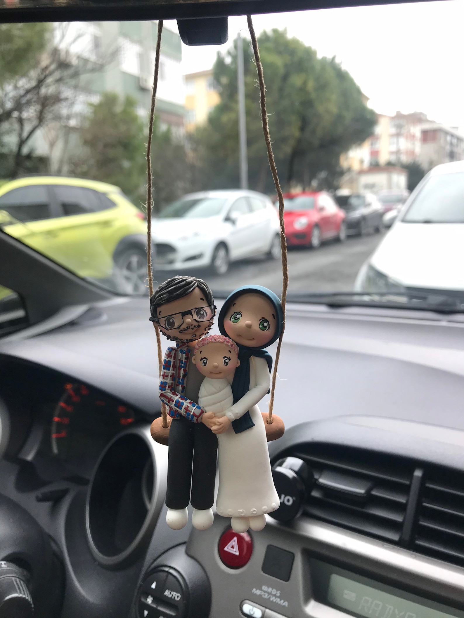 Rearview mirror ornament Car ornaments Car accessory Look | Etsy