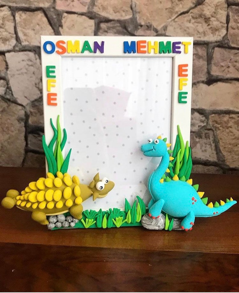 Photo Frame With Dinosaur Personalized Photo Frame Dinosaur - Etsy