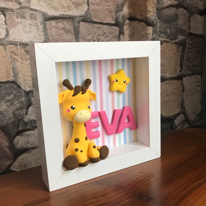 Giraffe Box Frame Nursery Decor Kidsroom Decor Nursery Door - Etsy
