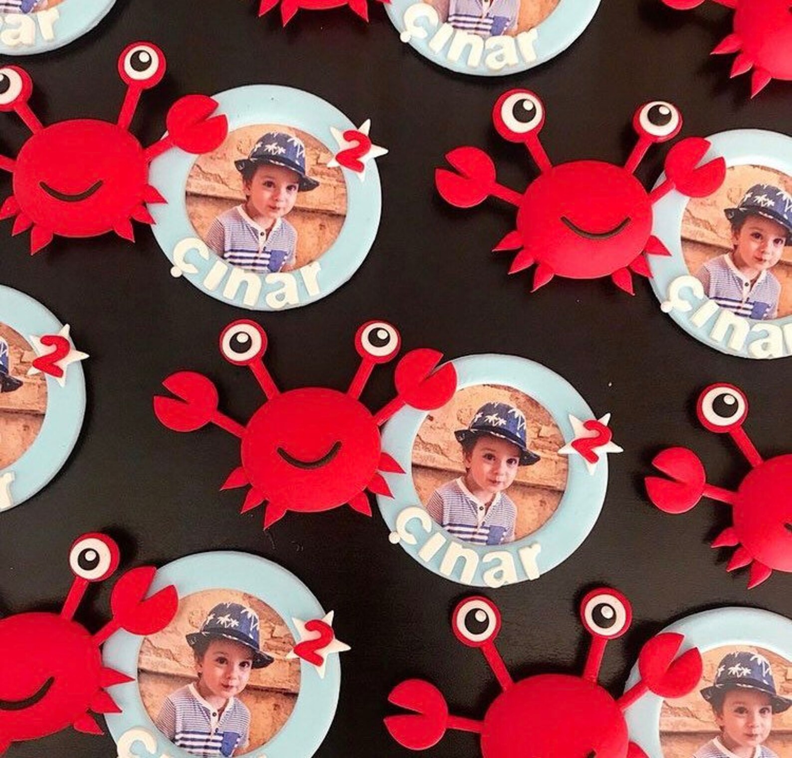 Crab Theme Birthday Party Crab Magnet Crab Frame Crab Gift - Etsy