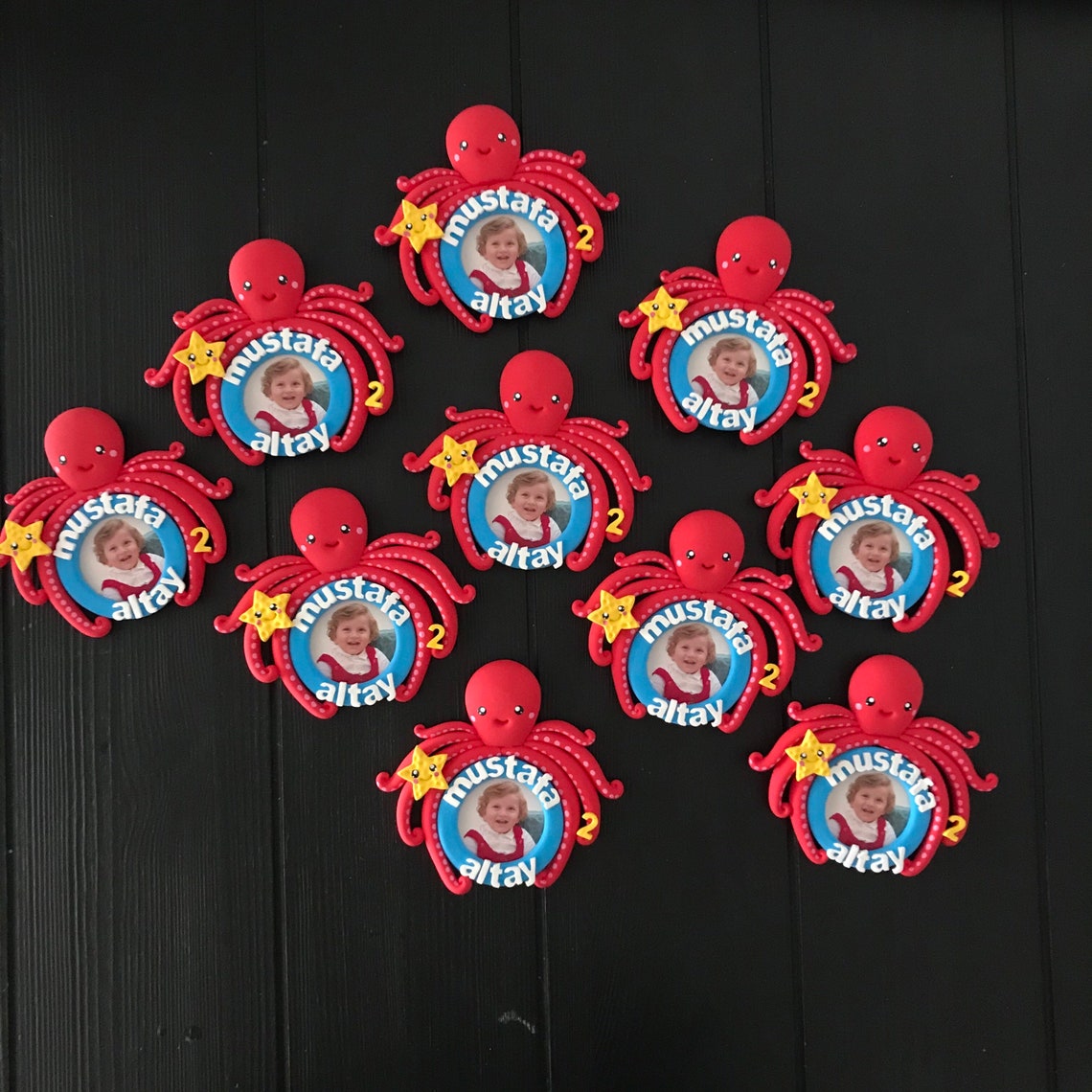 Octopus frame magnet Personalized Birthday favors Customize | Etsy