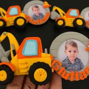 Excavator Birthday Party Favor, Excavator Theme Party, Excavator Magnet ...