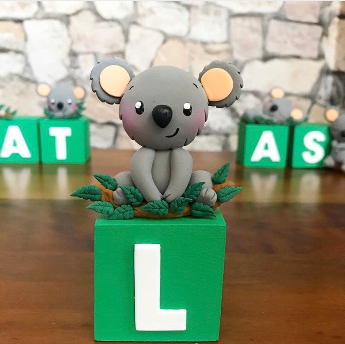 Nursery Koala Decor Koala Name Blocks Personalized Name | Etsy