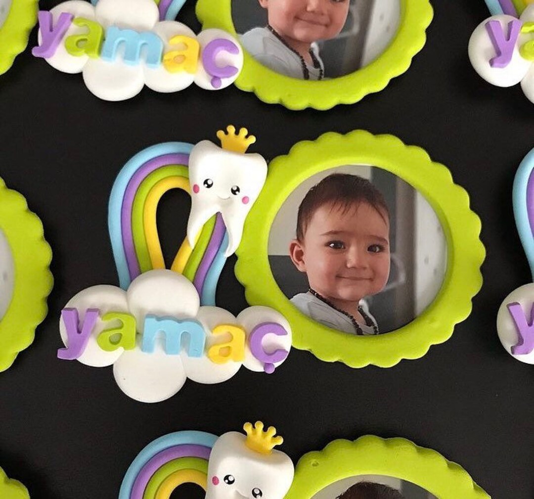 Personalized Tooth Frame, First Tooth Magnet, First Toot Favors, First ...