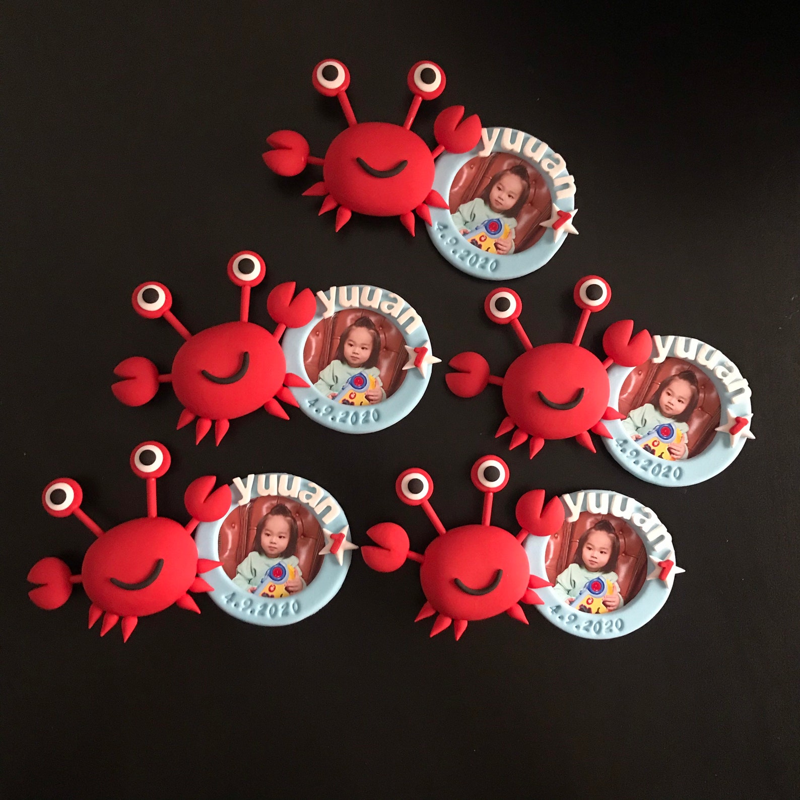 Crab Theme Birthday Party Crab Magnet Crab Frame Crab Gift | Etsy