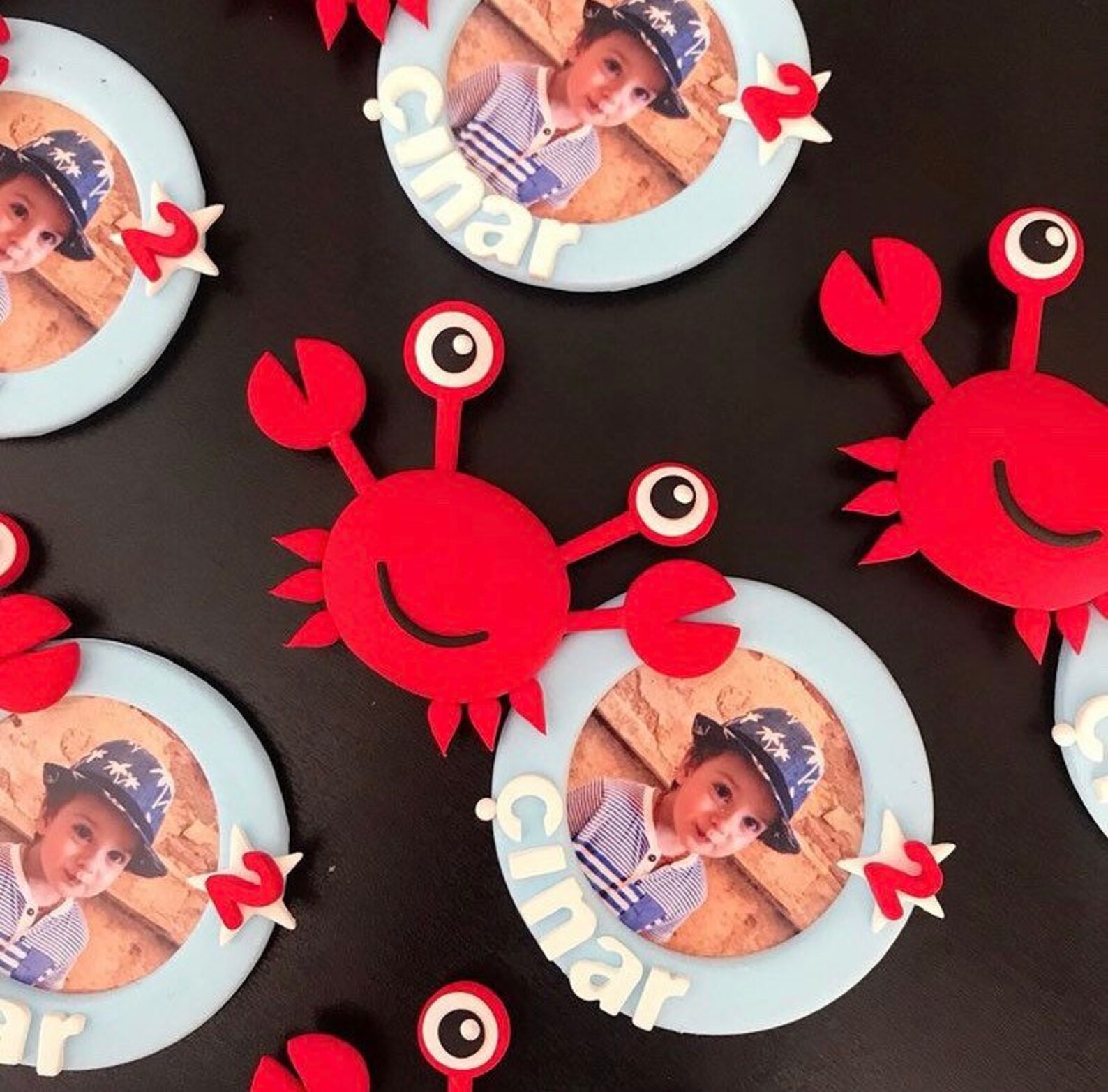 Crab Theme Birthday Party Crab Magnet Crab Frame Crab Gift | Etsy