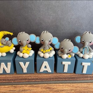 Elephant Name Blocks, Elephant Baby Name, Elephant Baby Name Sign ...