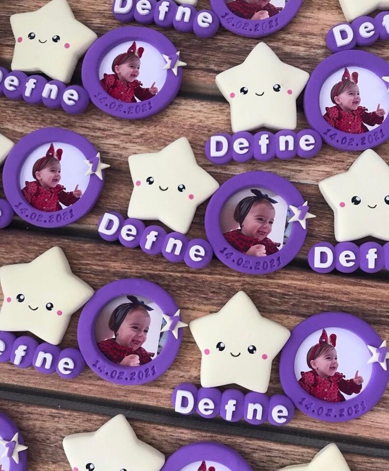 Star Theme Birthday Party Star Photo Magnet Personalized - Etsy