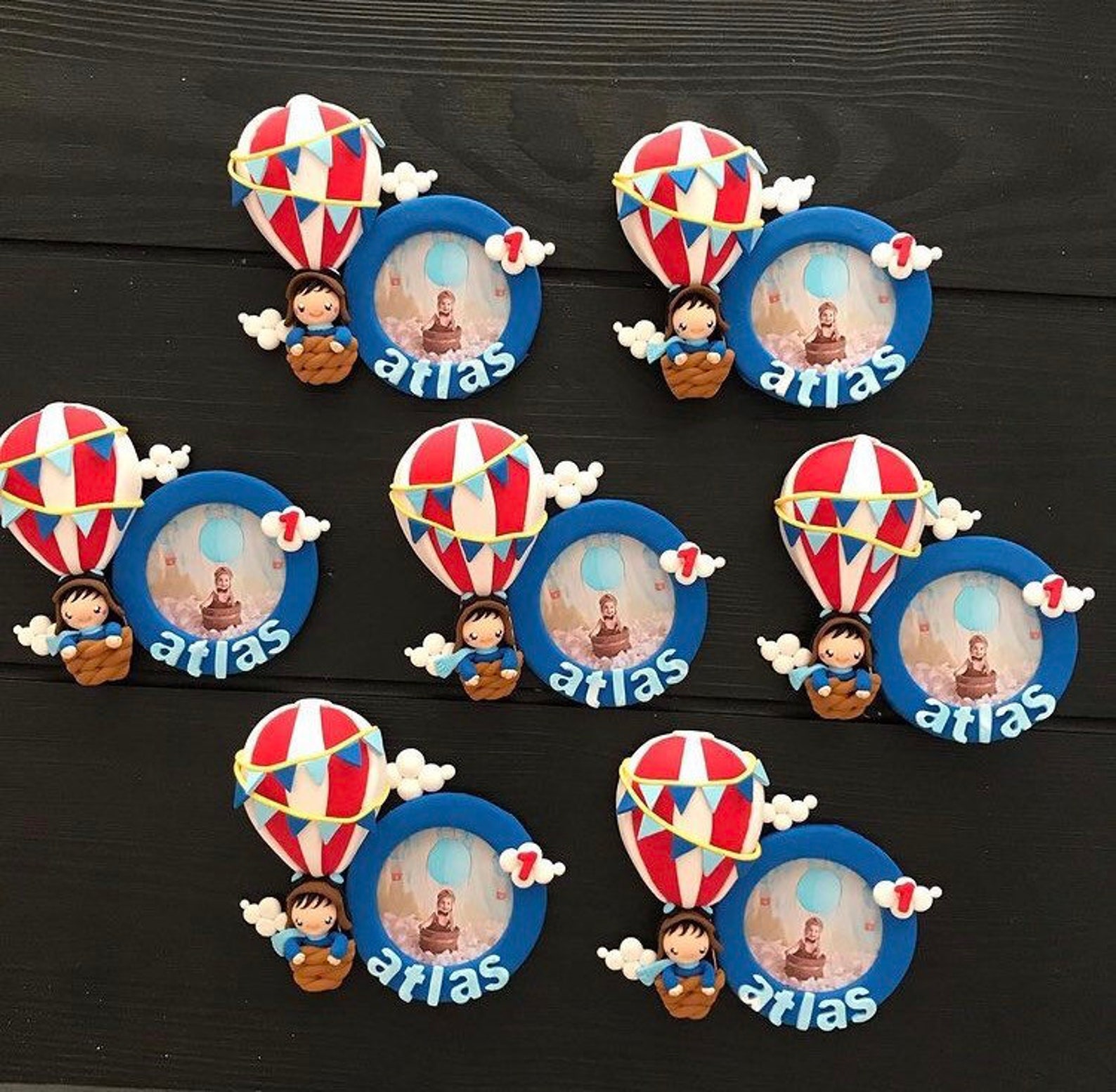 Hot Air Balloon Magnet 1st Birthday Favors Personalized Baby | Etsy