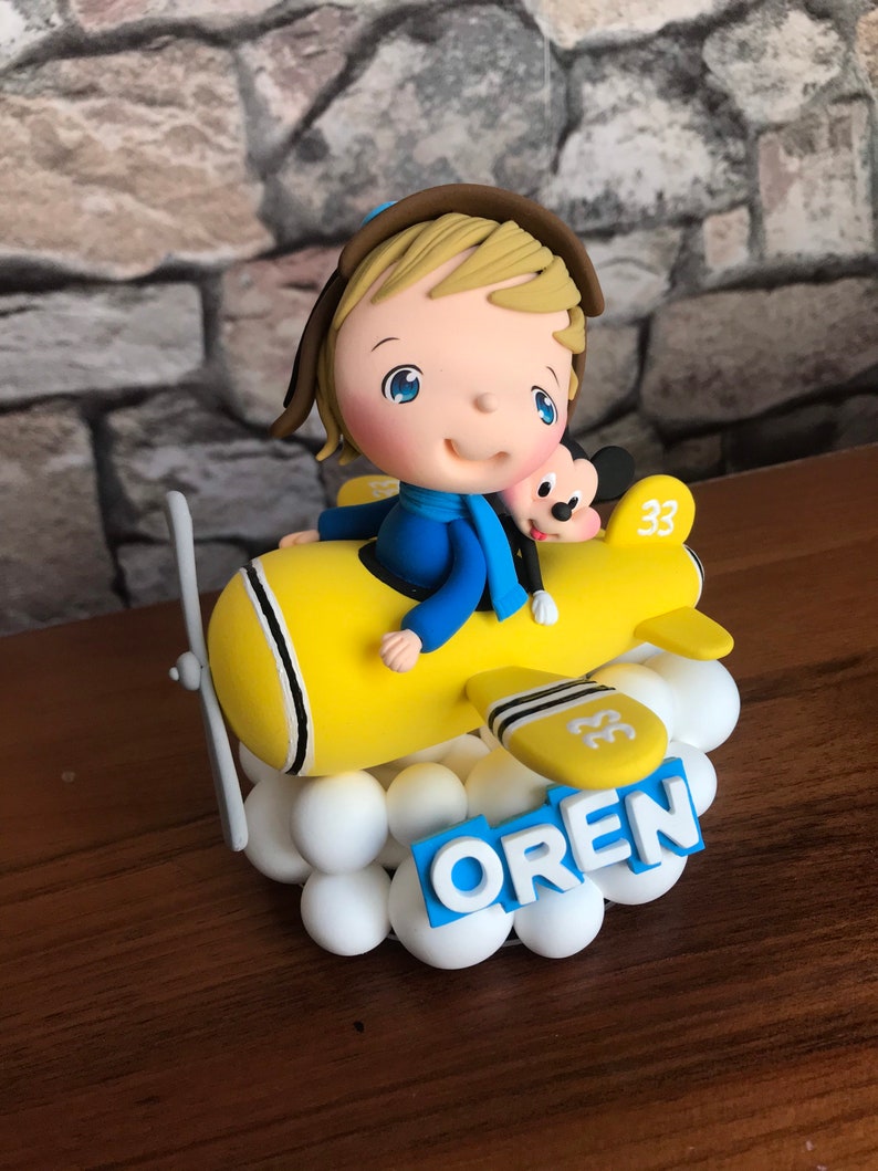 Pilot Baby Cake Topper Air Plane Cake Topper Personalized - Etsy