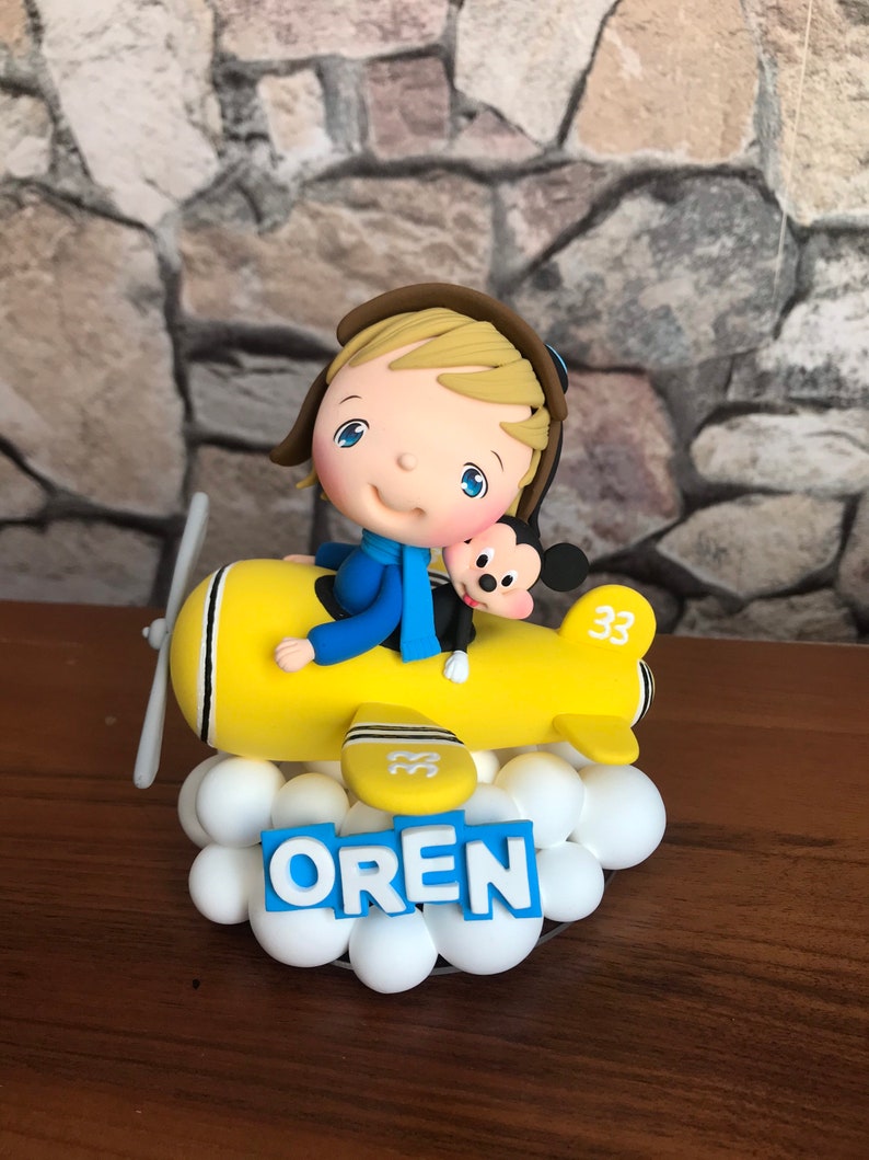 Pilot Baby Cake Topper Air Plane Cake Topper Personalized - Etsy