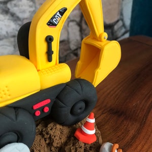 Excavator Cake Topper, Excavator Cake Decoration 3D, Cake Topper for ...