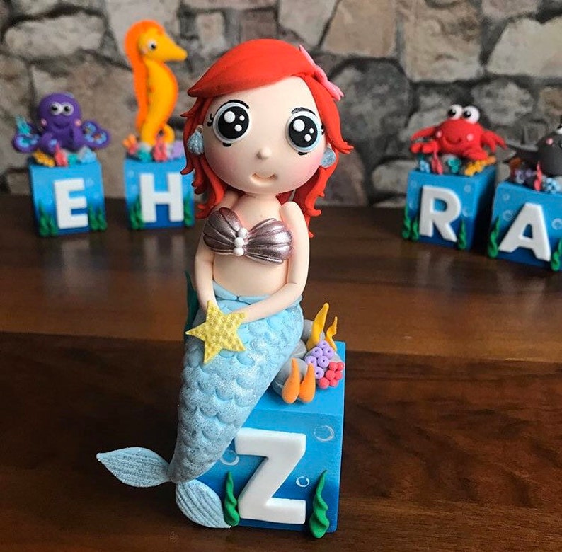 Mermaid Name Blocks Mermaid Room Decor Mermaid Birthday | Etsy
