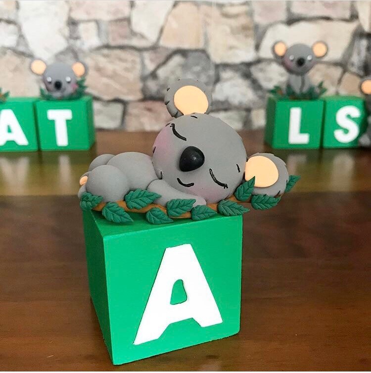 Nursery Koala Decor Koala Name Blocks Personalized Name | Etsy