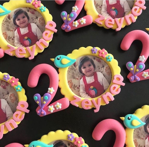Second Birthday Favors Custom Birthday Photo Frame Age 2 - Etsy