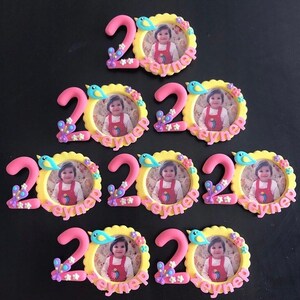 Second Birthday Favors, Custom Birthday Photo Frame, Age 2 Favors ...