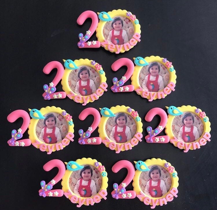 Second Birthday Favors Custom Birthday Photo Frame Age 2 - Etsy