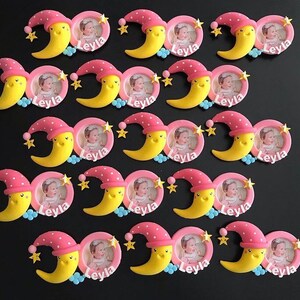 Personalized Birthday Favor, Moon Consept Birthday, Moon Frame Magnet ...