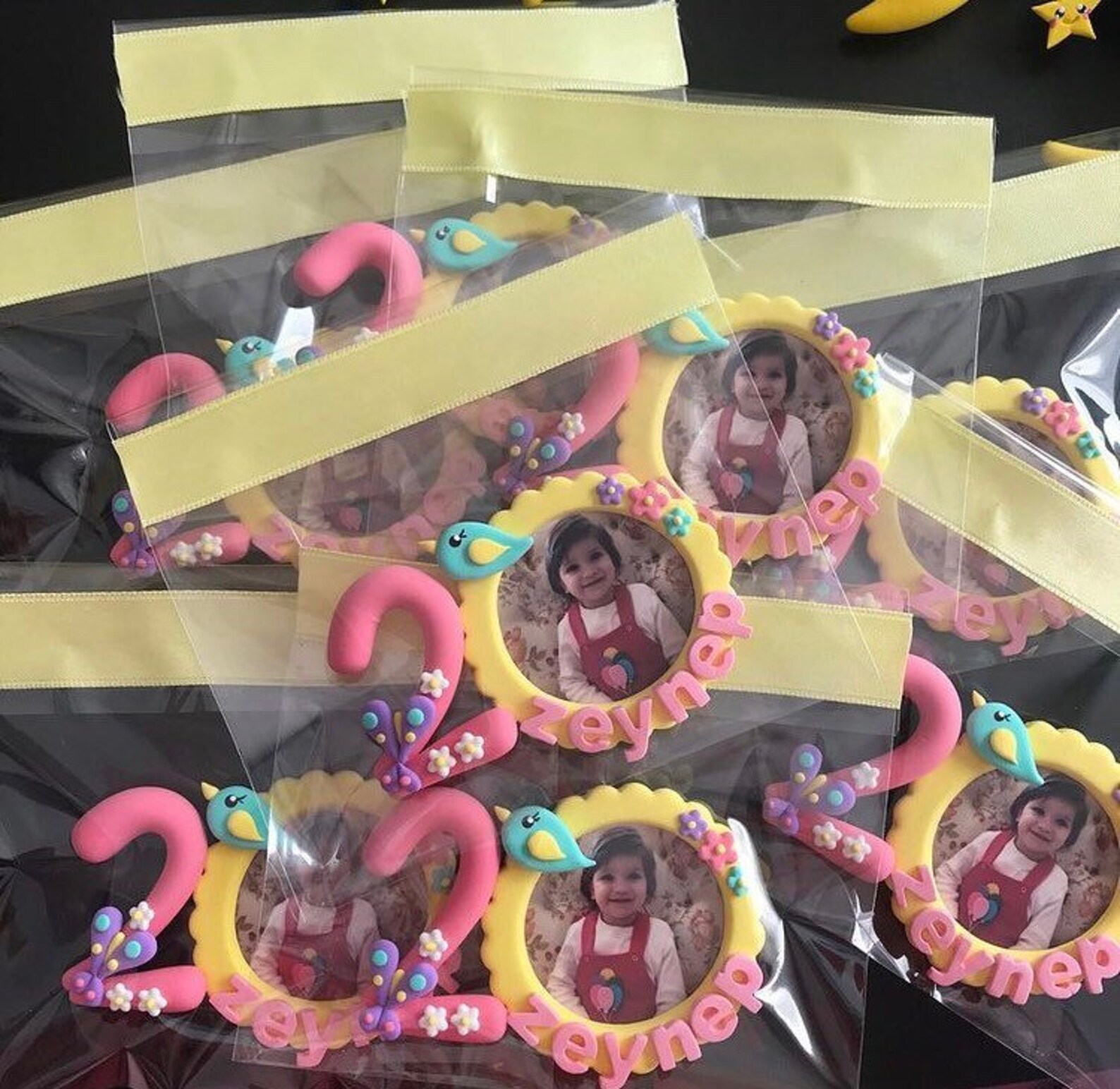 Second Birthday Favors Custom birthday Photo frame Age 2 | Etsy