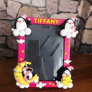 Photo Frame for Nursery, Nursery Devor, Penguin Frame, Penguins Decor ...