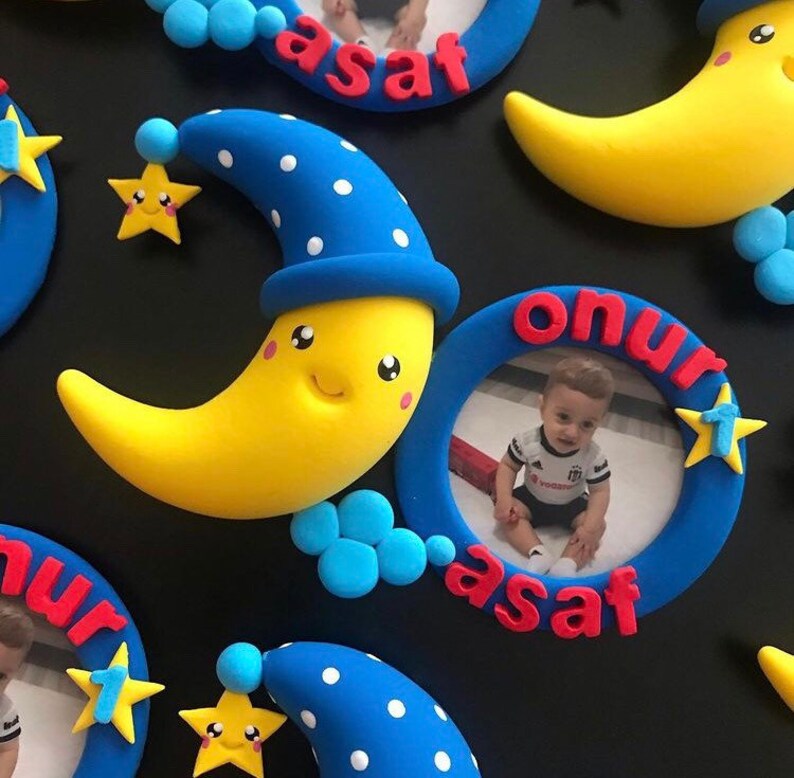 Baby Moon Magnet 1st Birthday Favors Personalized Baby - Etsy
