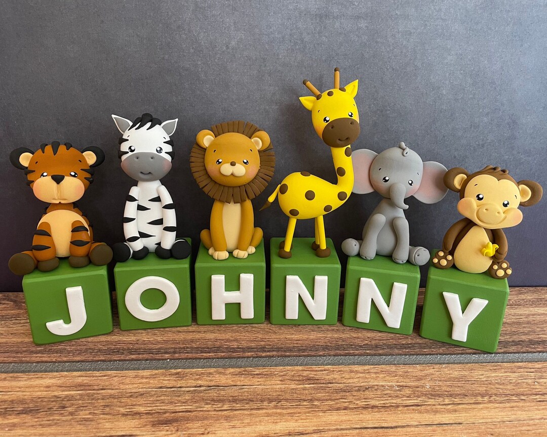 Safari Name Blocks, Personalized Name Blocks, Nursery Letter Blocks ...