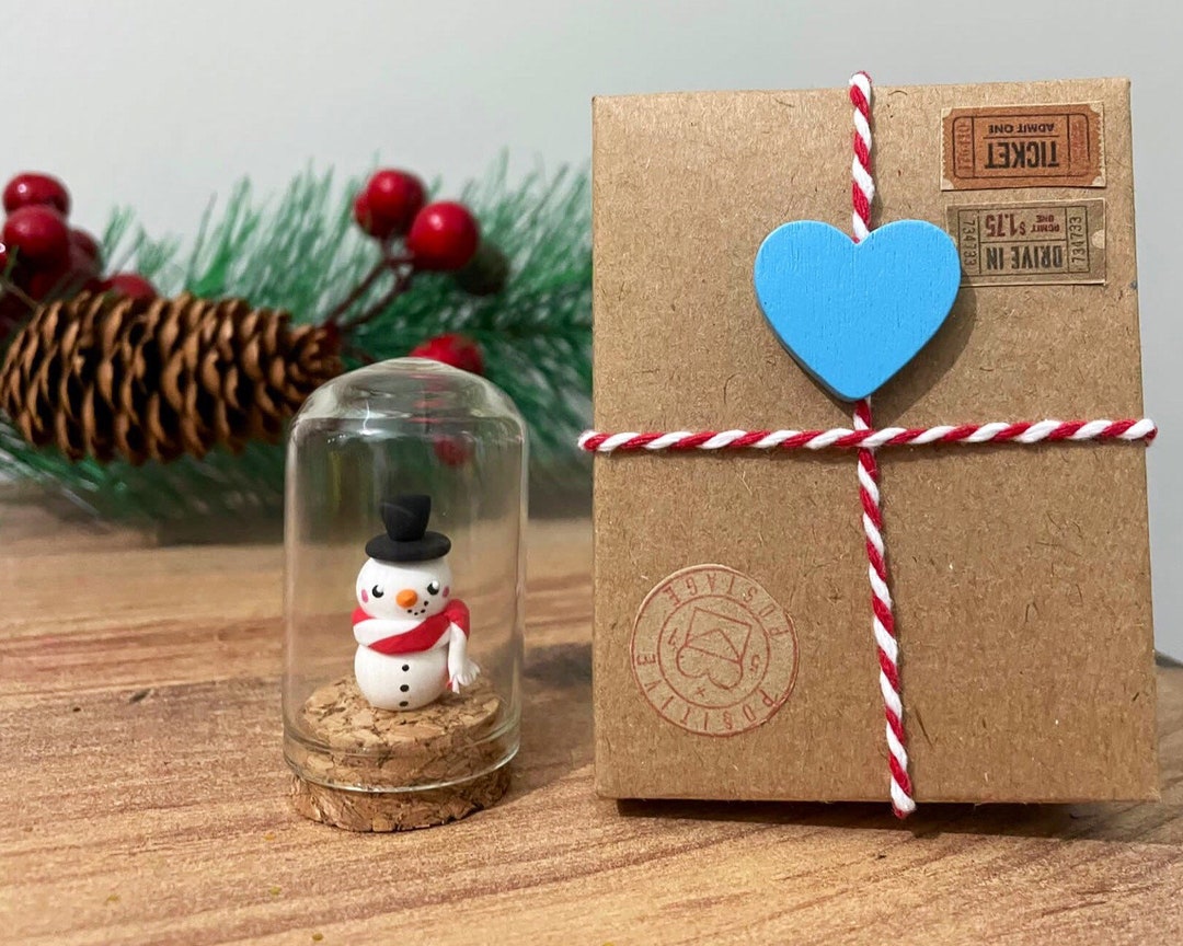 Snowman Miniature Gift, Snowman Gift for Her, Snowman in a Bottle ...