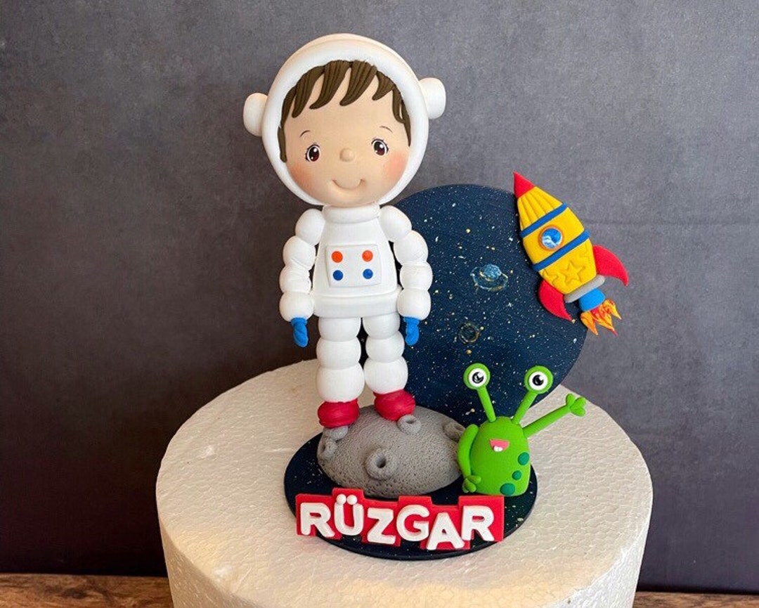 Child Astronaut Cake Topper, Space Themed Party, Space Topper for Kids ...