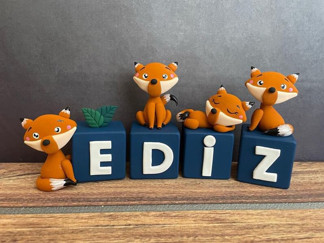 Fox Birthday Decor, Fox Theme Birthday Party, Fox Name Blocks, Fox ...