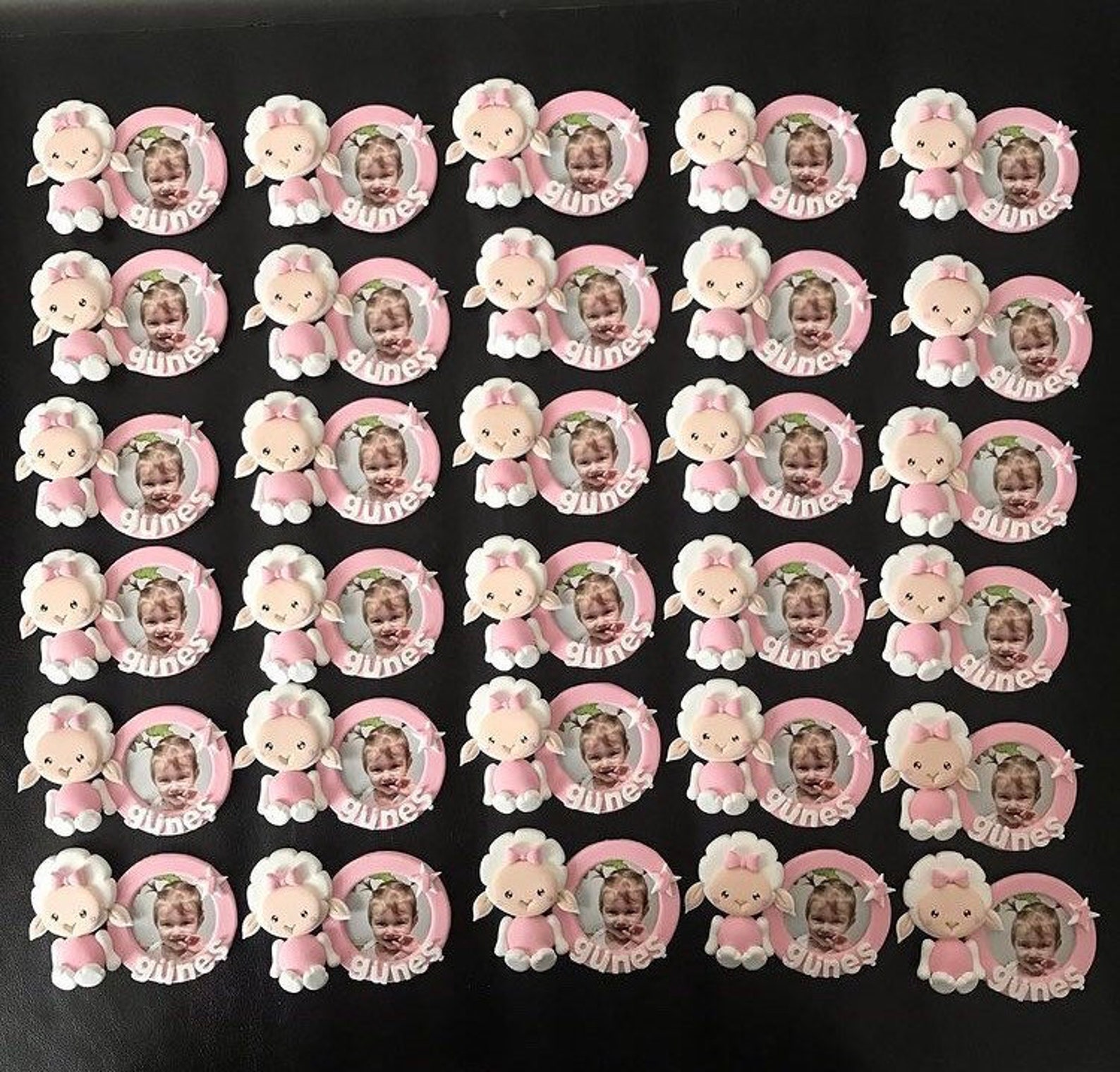 Lamb Frame Personalized Birthday Party Favors 1st Birthday - Etsy