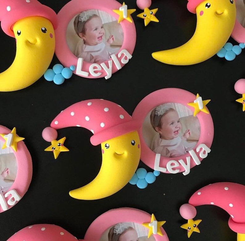 Personalized Birthday Favor Moon Consept Birthday Moon Frame | Etsy