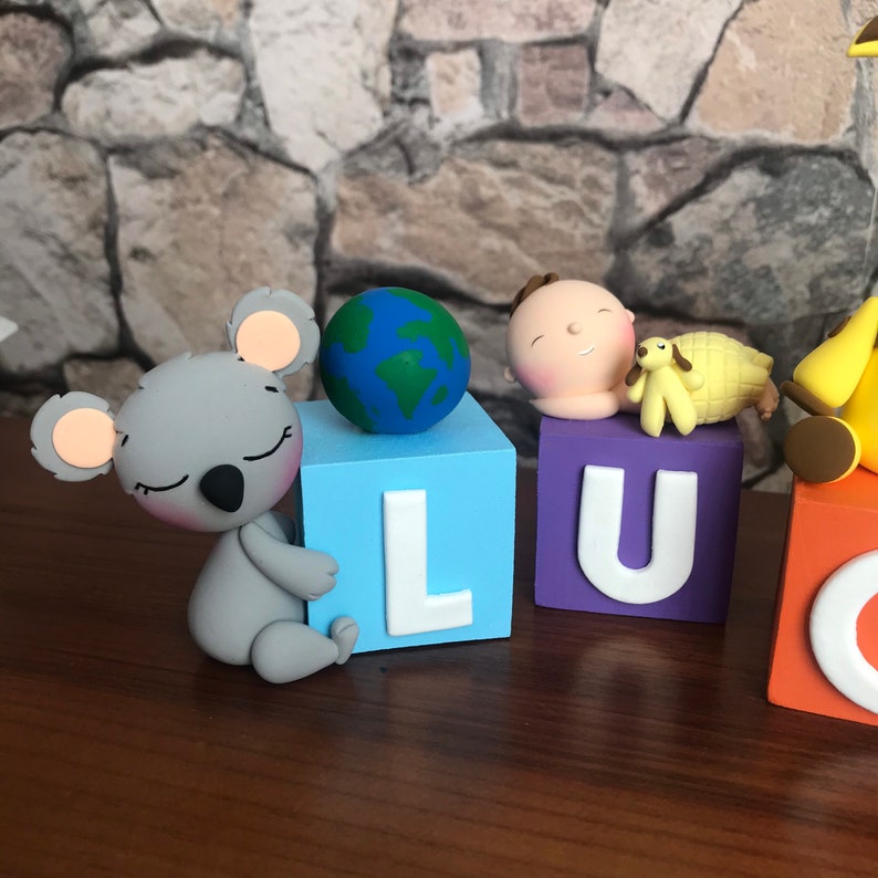 Personalized Name Blocks Name Blocks Nursery Decor Colorful - Etsy