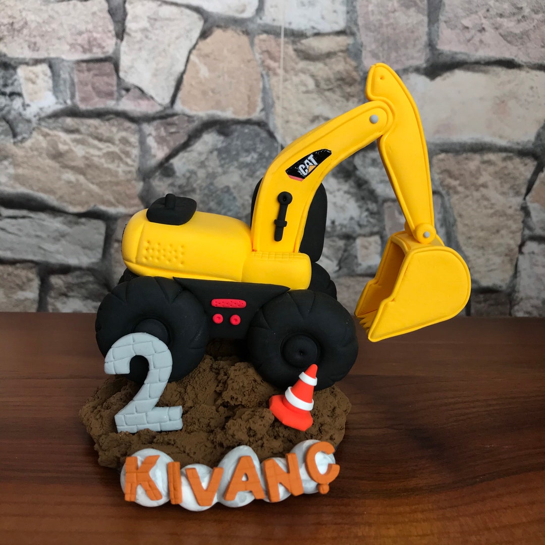 Excavator Cake Topper, Excavator Cake Decoration 3D, Cake Topper for ...