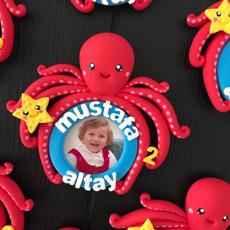 Octopus frame magnet Personalized Birthday favors Customize | Etsy