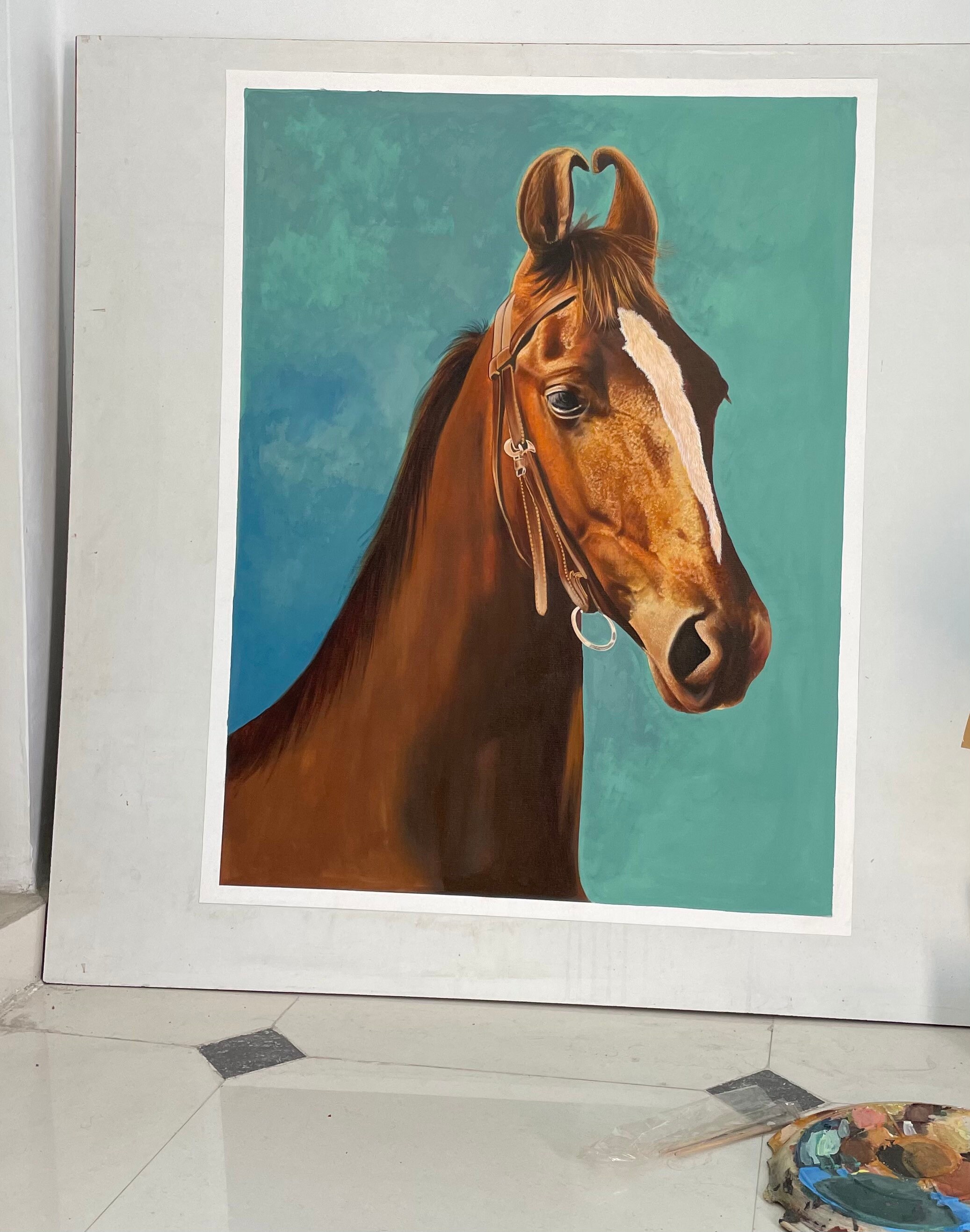 Royal Marwari Malani a Rare Breed of Horse Painting on Canvas Original ...