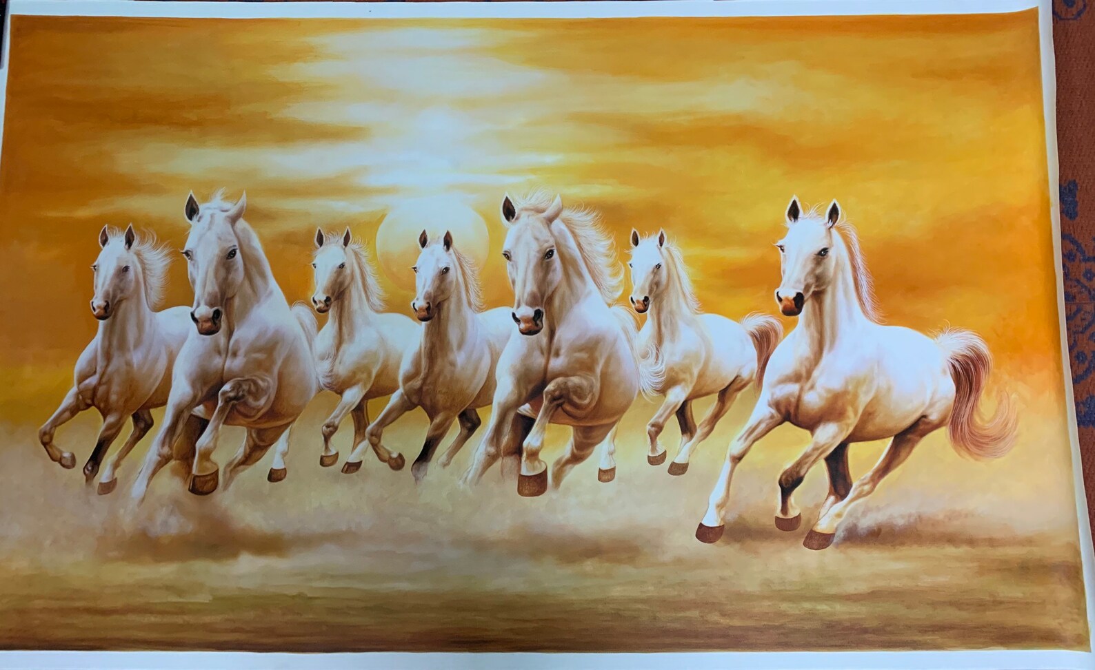 Seven Running Horses in Left Direction 100% Original Hand Made - Etsy