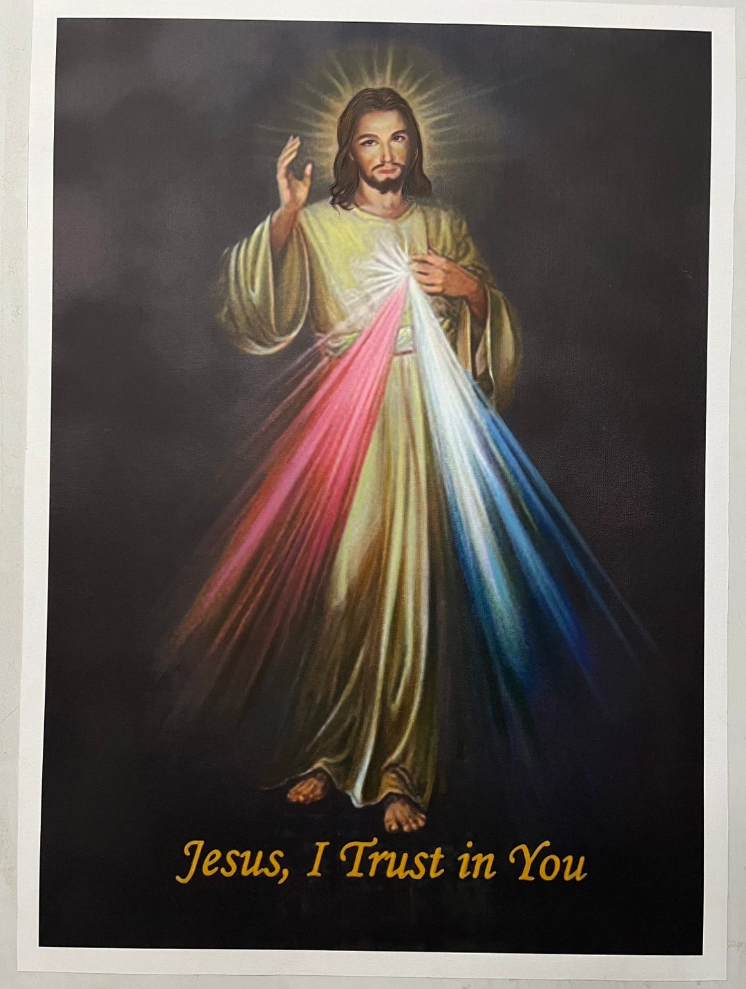 Jesus Divine Mercy Painting on Canvas Available in 36 by 27 Inches ...
