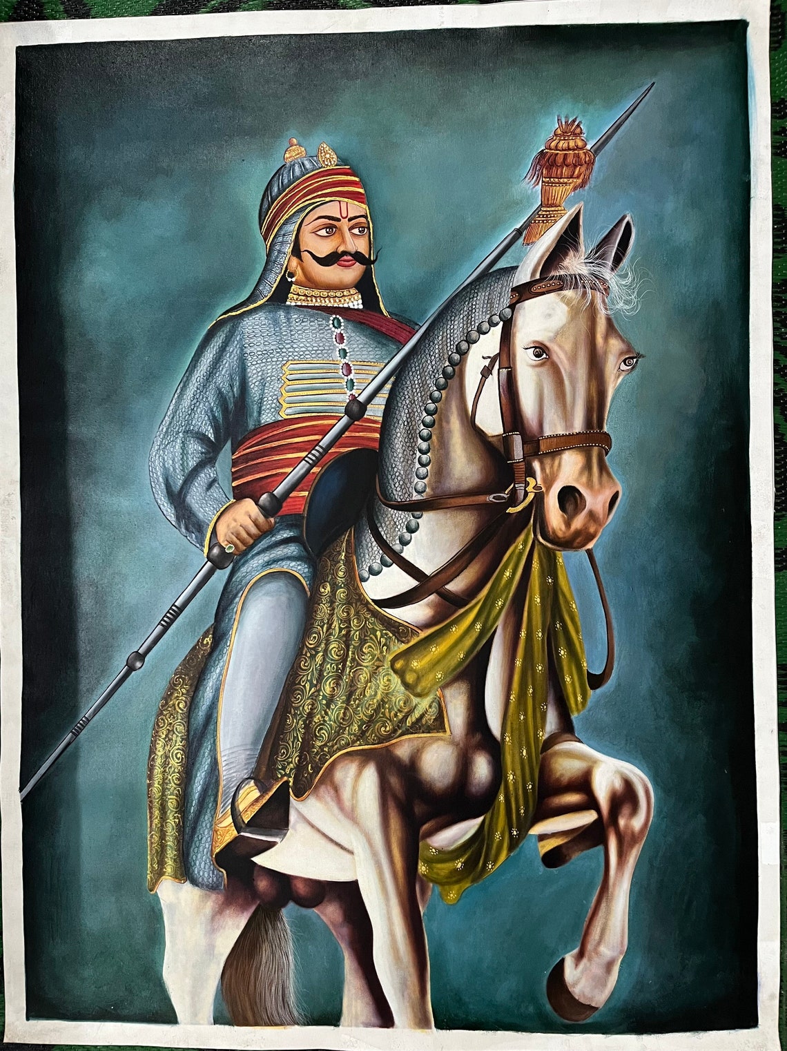 Maharana Pratap King of Mewar With His Loyal Horse Chetak Size - Etsy India