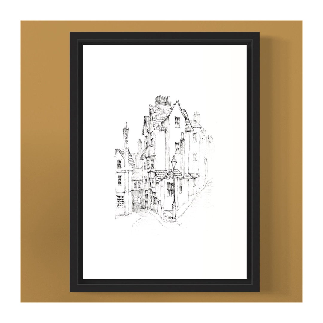 Digital Download Pen and Ink Drawing of Old Bristol, UK. JPG and PDF ...