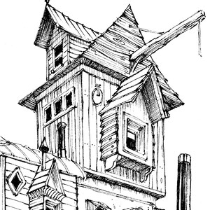 Fantasy Caravan Artwork A4 Print of an Original Pen & Ink - Etsy